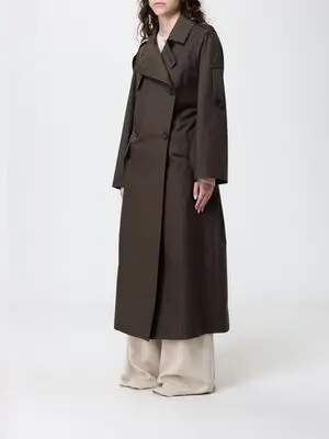 Max Mara Double Breasted Cotton Blend Trench Coat - Green