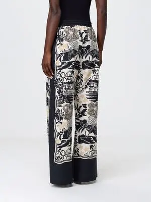 ERMANNO FIRENZE Printed Satin Palazzo Pants - Multicolor