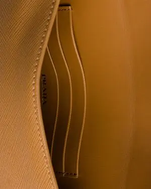 Prada Saffiano Leather Envelope Clutch - Brown