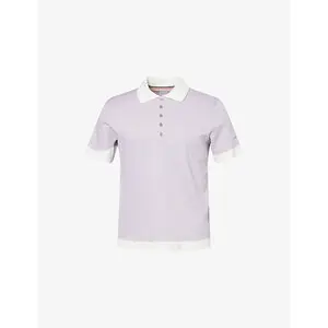 Paul Smith Embroidered-logo Contrasting-trim Knit Polo Shirt