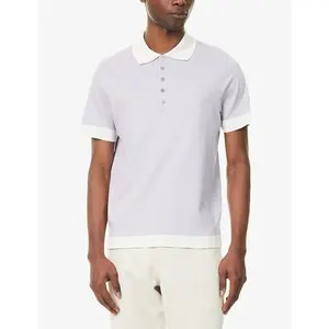 Paul Smith Embroidered-logo Contrasting-trim Knit Polo Shirt