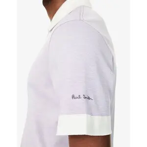 Paul Smith Embroidered-logo Contrasting-trim Knit Polo Shirt