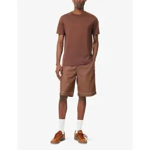 Paul Smith Logo-patch Cotton Shorts - Brown