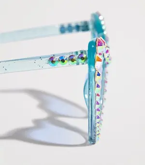 MARLO Embellished Luna Heart Sunglasses