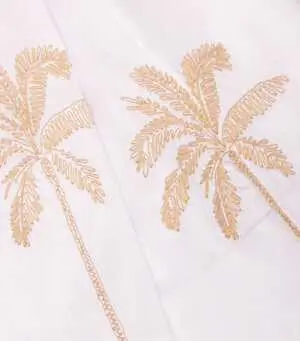 Staud Embroidered Wells Midi Dress