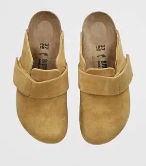BIRKENSTOCK Suede Loma Clogs - Beige