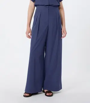 Max Mara Grain De Poudre Pleated Trousers