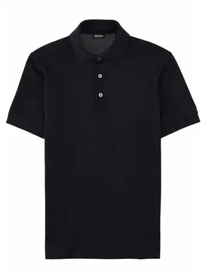 Zegna Polo In Cotone E Seta