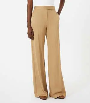 Max Mara Cotton Jersey Pinstripe Trousers - Beige