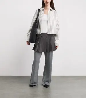 ANINE BING Wool-cashmere Knitted Adley Trousers