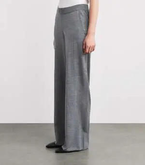 ANINE BING Wool-cashmere Knitted Adley Trousers