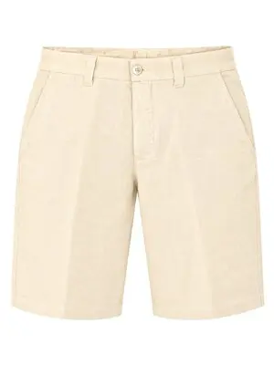 120% Lino Shorts In Lino - Beige