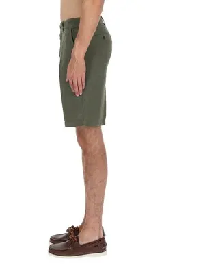 120% Lino Shorts In Lino - Green