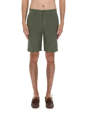 120% Lino Shorts In Lino - Green