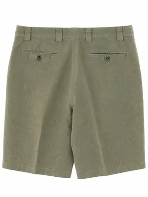 120% Lino Shorts In Lino - Green