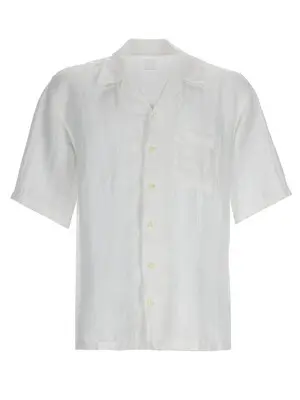 120% Lino Camicia In Lino - White