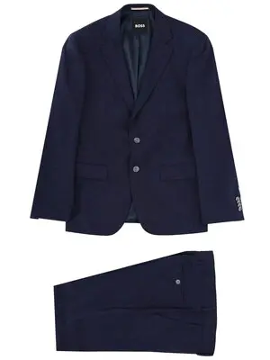 BOSS Two-piece Suit With Pattern - Blue