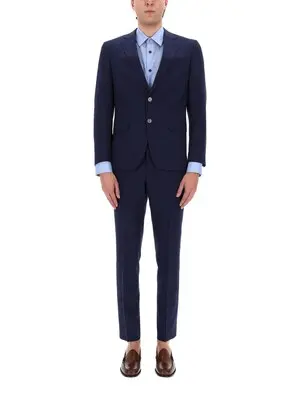 BOSS Two-piece Suit With Pattern - Blue