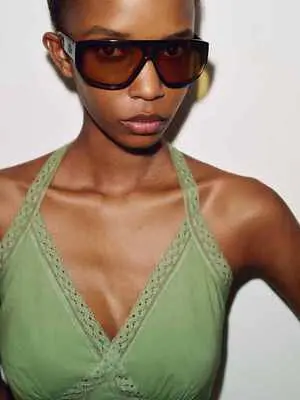 REFORMATION Monica Lace Trim Top - Green
