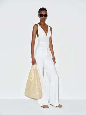 REFORMATION Vanessa Knit Top Ivory