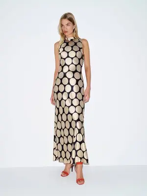 REFORMATION Yian Silk Maxi Dress - Black