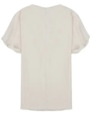 ALYSI Twill Silk Blouse