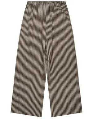 ALYSI Wide Leg Striped Trousers - Nude