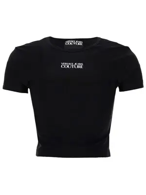 Versace T-shirt Crop With Logo