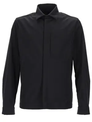 Herno Wool Blend Overshirt - Black