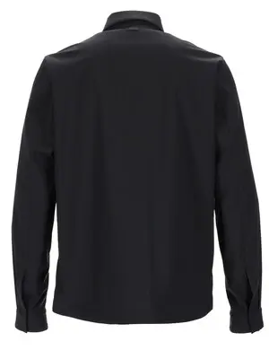 Herno Wool Blend Overshirt - Black