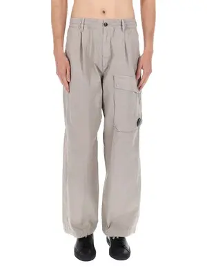 C.P. COMPANY Cargo Pant With Logo Patch - Beige