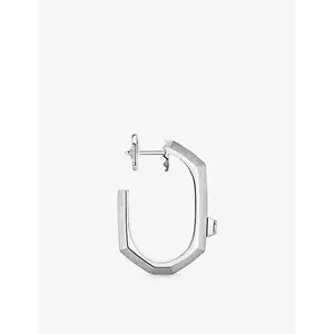 Messika Moderniste Medium Hoop Earring - White