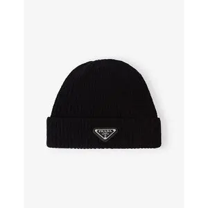 Prada Wool And Cashmere Beanie - Black