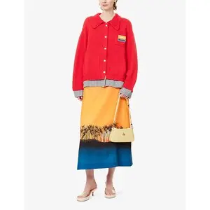 ROSIE ANTWERP Sunset-print Woven Maxi Skirt