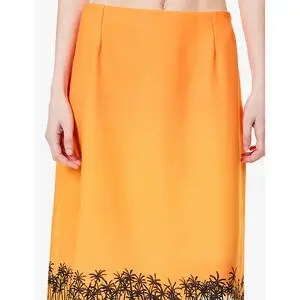 ROSIE ANTWERP Sunset-print Woven Maxi Skirt