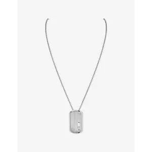 Messika Move Large Titanium And Diamond Pendant Necklace - Grey