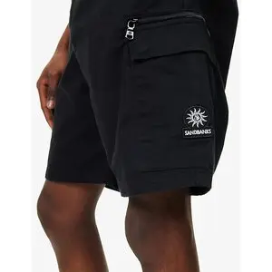 SANDBANKS Logo-patch Cotton Cargo Shorts
