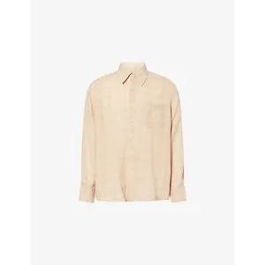 Our Legacy Above Check Linen Shirt - Brown
