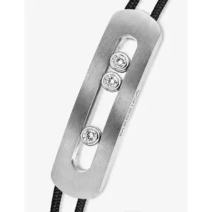 Messika Move Large Natural Titanium And 0.44ct Diamond Cord Bracelet