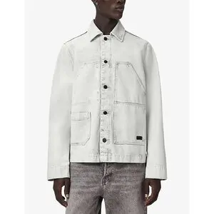 ALLSAINTS Mukesh Relaxed-fit Denim Shacket - Bleached Grey