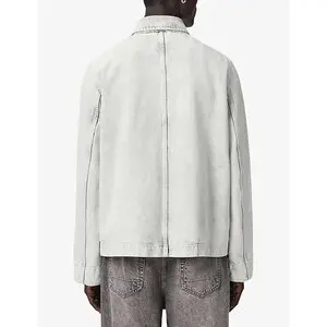 ALLSAINTS Mukesh Relaxed-fit Denim Shacket - Bleached Grey