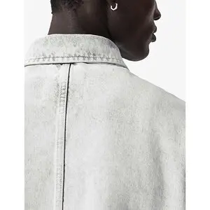 ALLSAINTS Mukesh Relaxed-fit Denim Shacket - Bleached Grey