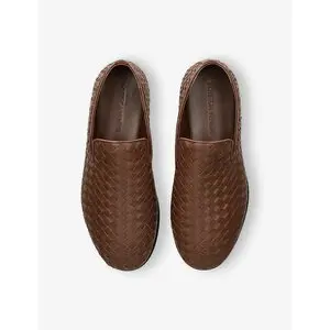 Bottega Veneta Intrecciato Leather Slippers - Tan