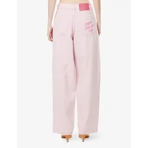 ROSIE ANTWERP Emily Wide-leg Cotton-blend Jeans