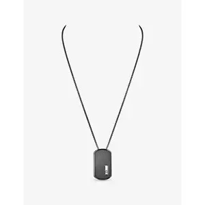 Messika Move Large Graphite Titanium And Diamond Pendant Necklace