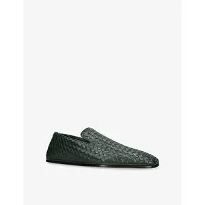 Bottega Veneta Intrecciato Leather Loafers - Green