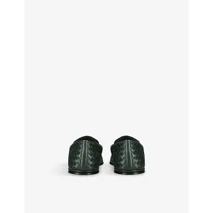 Bottega Veneta Intrecciato Leather Loafers - Green