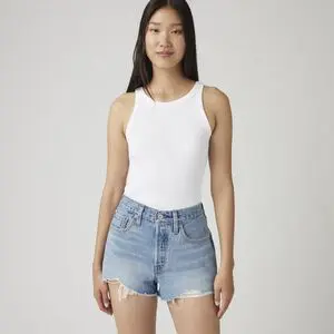 LEVI'S 501 Original Fit High Rise Denim Shorts - Switch Stitch Short