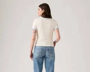 LEVI'S Graphic Logo Ringer T-shirt - Egret