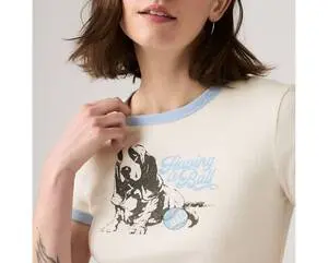 LEVI'S Graphic Logo Ringer T-shirt - Egret